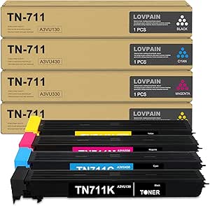 Amazon.com: LOVPAIN TN711 Toner Cartridge Set (4 Pack, 1BK/1C/1M/1Y ...