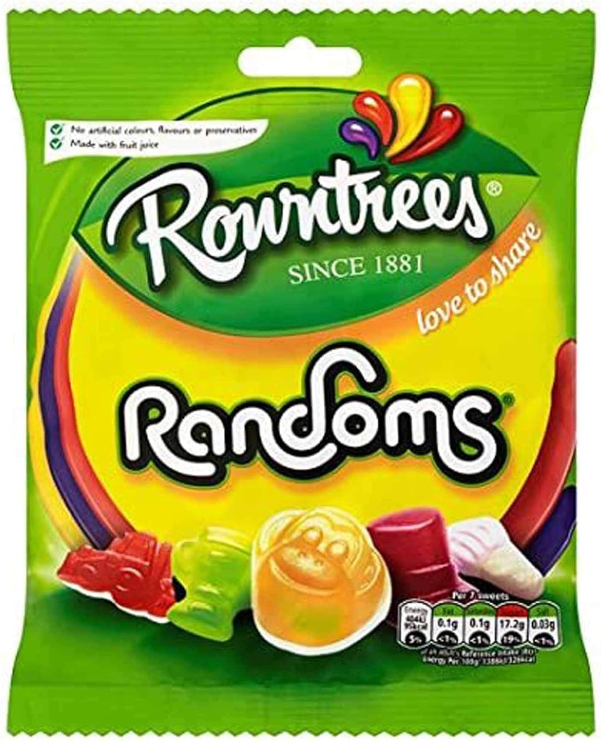 Rowntrees Randoms Sweets Treat bag, 120g - Pack of 3 : Amazon.co.uk ...