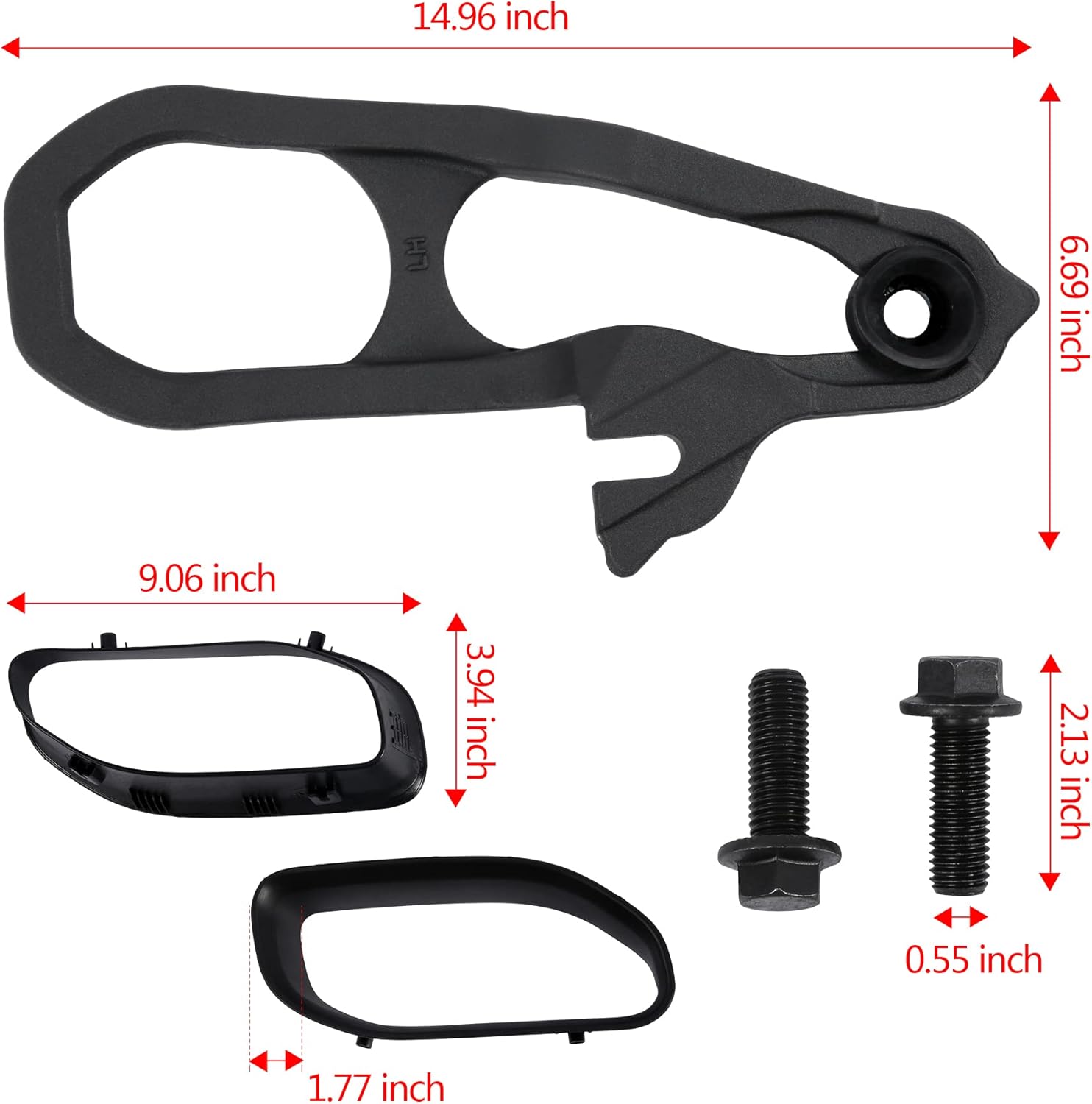Buy Gledewen Front Tow Hooks Kit(Black), with Bumper Bezel, Left Driver ...