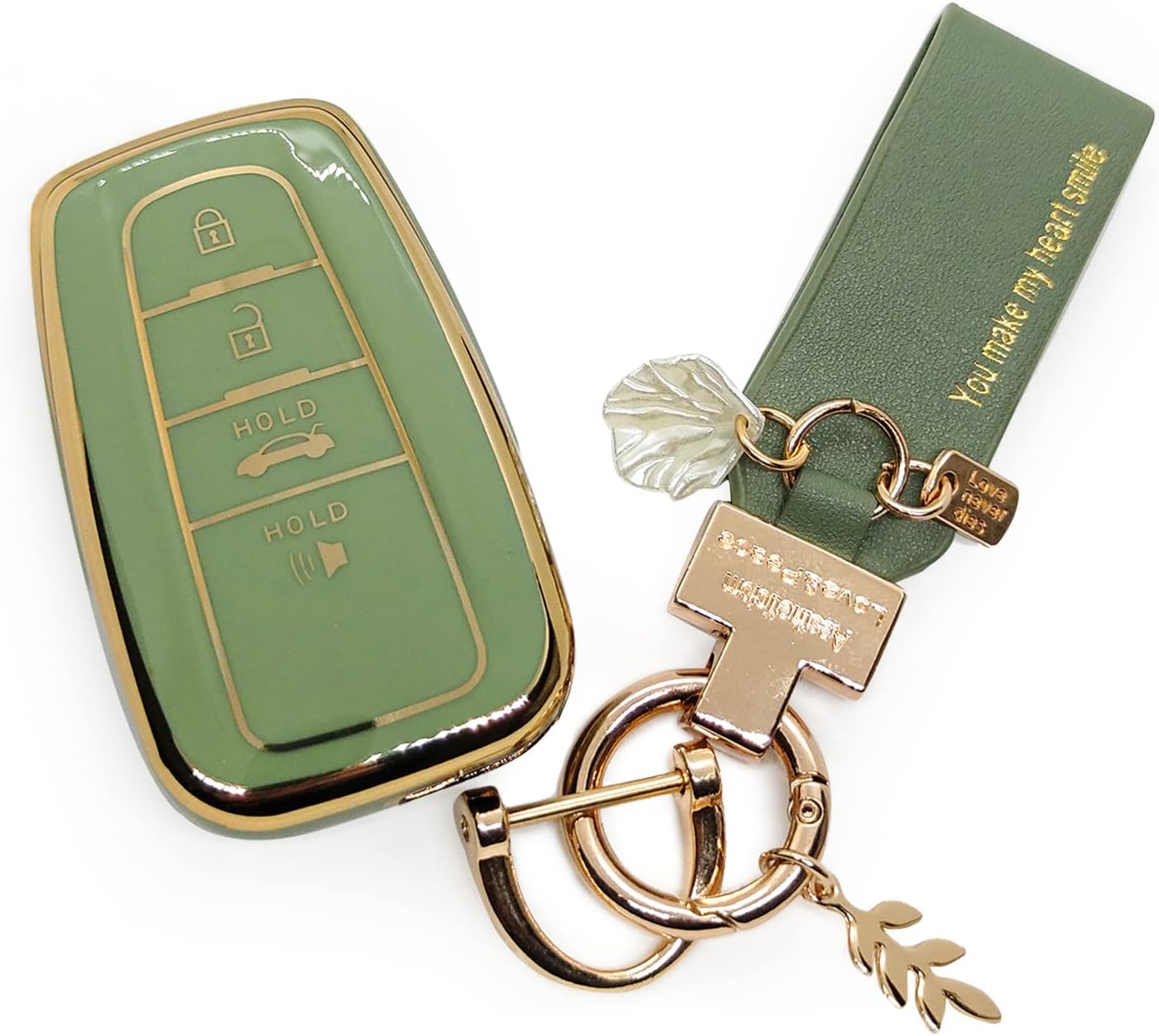 Amazon.com: WEIFOU Fit for Toyota Key Fob Cover , Key Case for Toyota ...