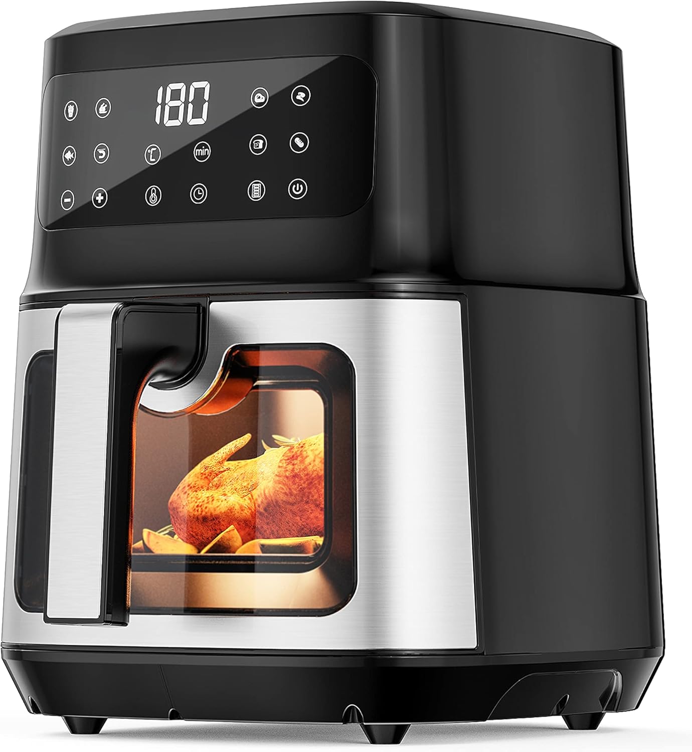 Air Fryer, Air Fryers with Rapid Air Circulation, 1200W Oilless Oven ...