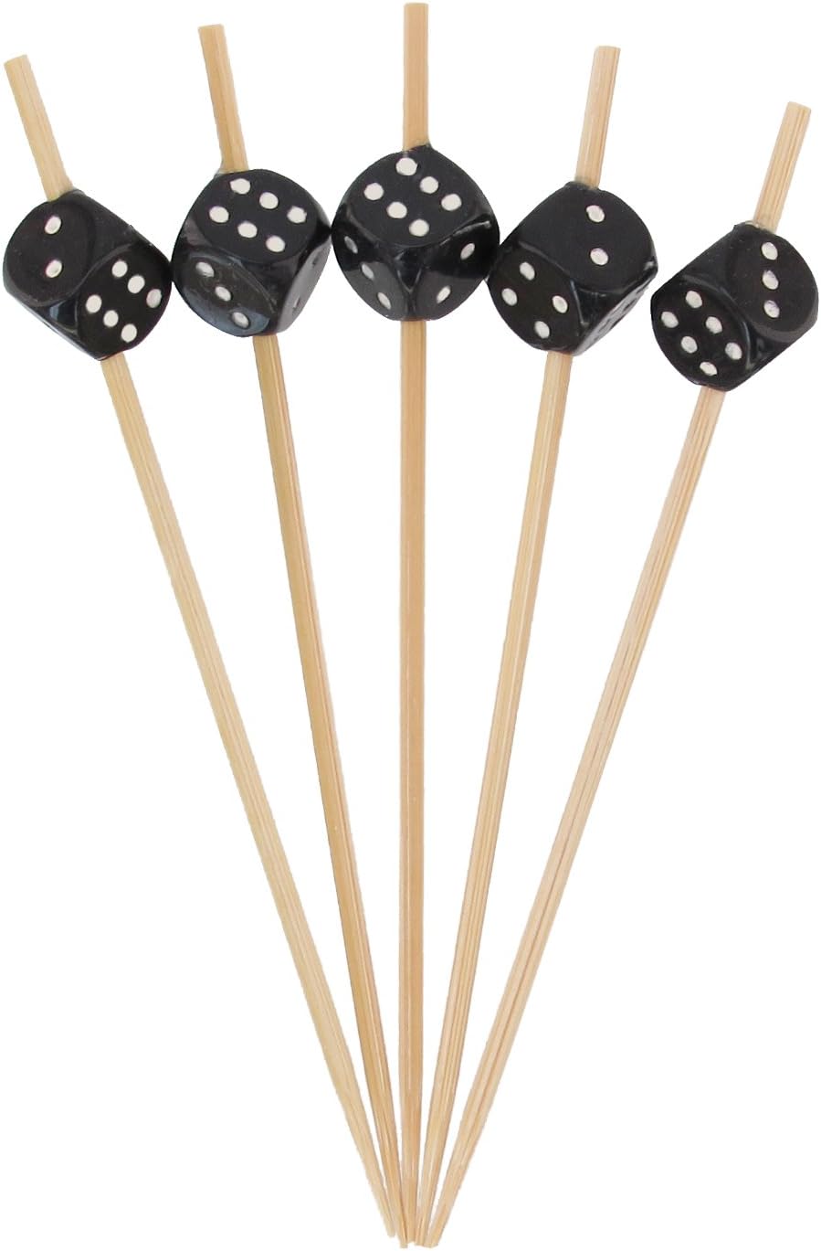 Amazon.com : BambooMN 3.9" Decorative Dice Party End Bamboo Cocktail ...