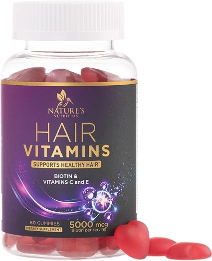 Amazon.com: Hair Vitamins Gummies with Biotin 5000 mcg - Extra Strength ...
