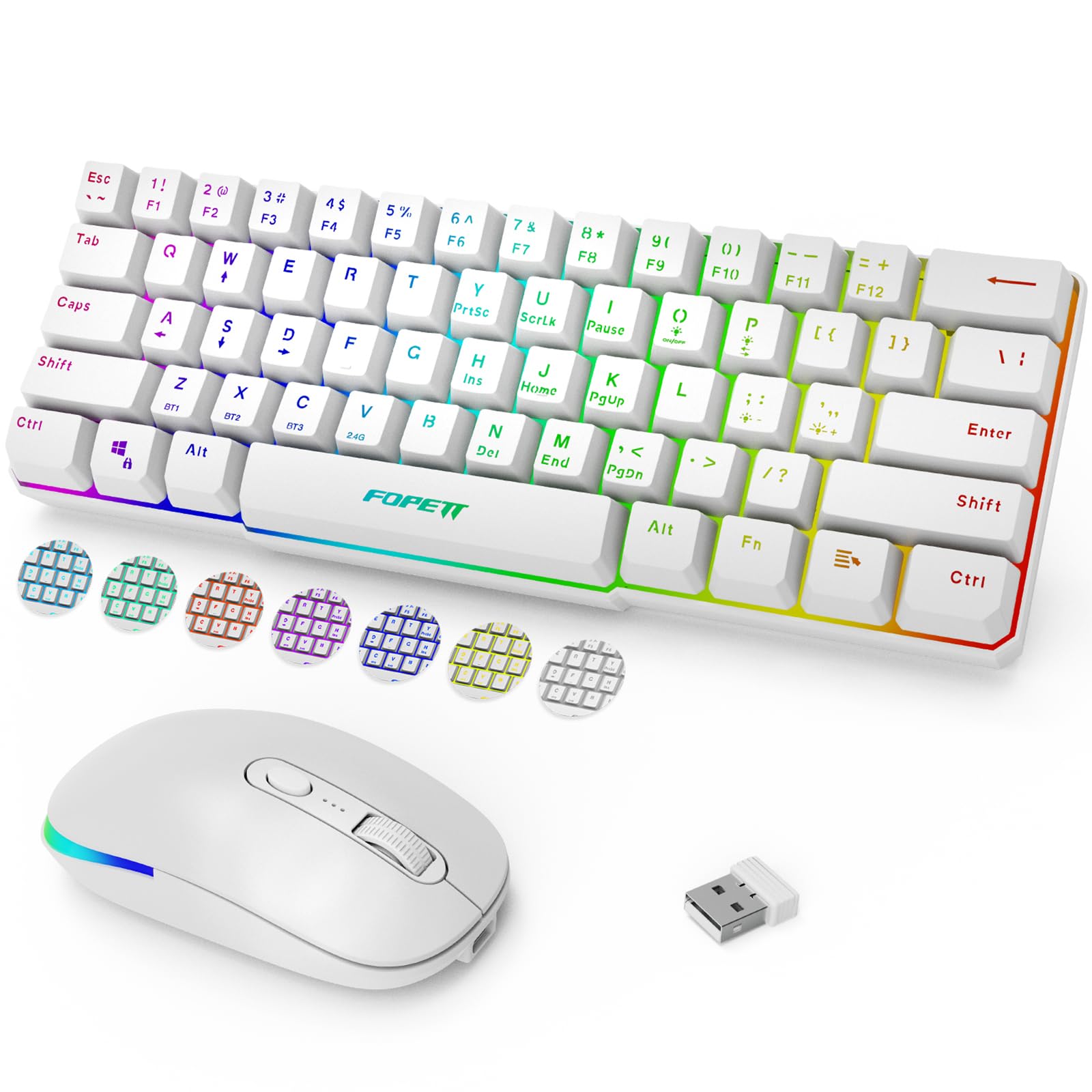 Snapklik.com : FOPETT Wireless Keyboard And Mouse Combo Rechargeable ...