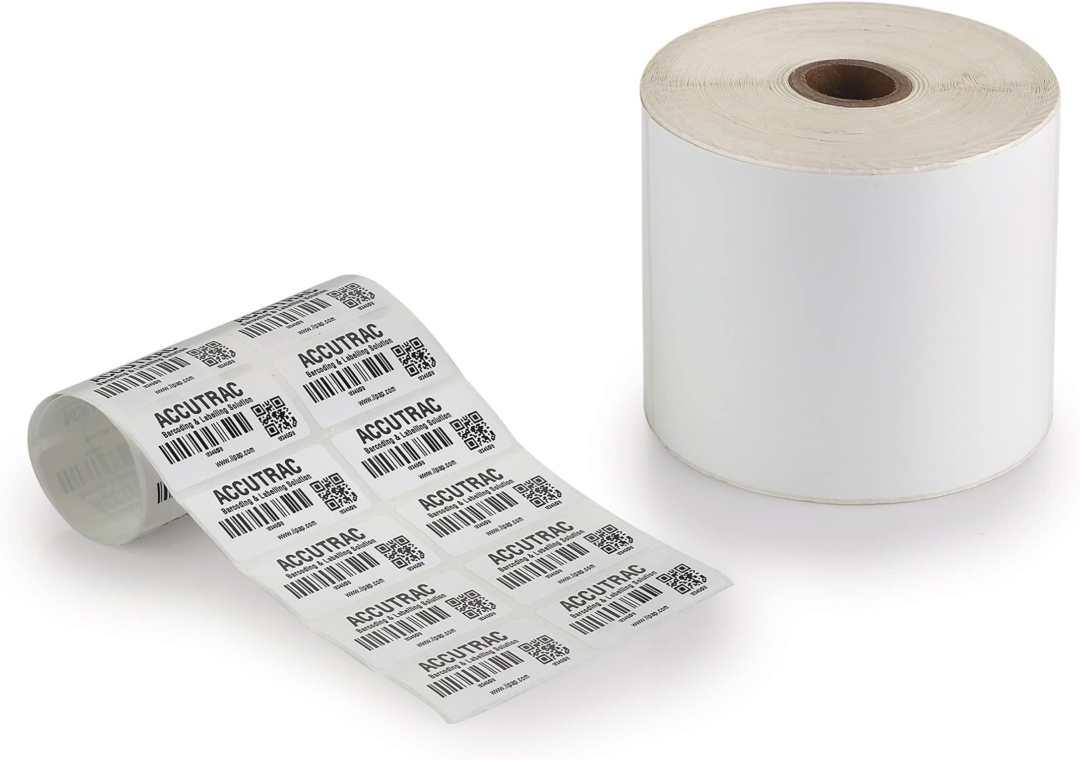 ACCUTRAC 50mm X 25mm Barcode Chromo Paper Labels Stickers - 2 up (Pack ...