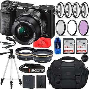 Amazon.com : Camera Bundle for Sony Alpha a6000 Mirrorless Digital ...