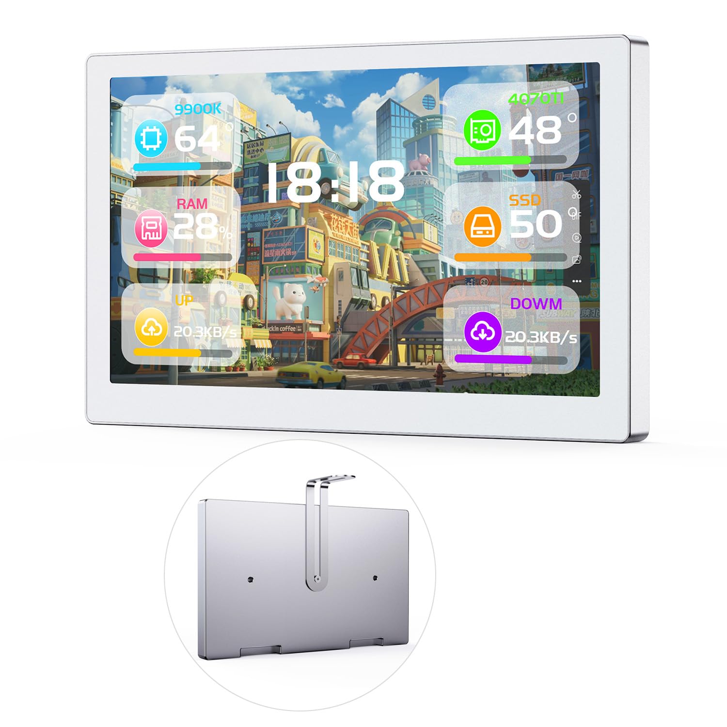 Snapklik.com : Waveshare 7inch USB Monitor, PC Case Secondary Screen ...