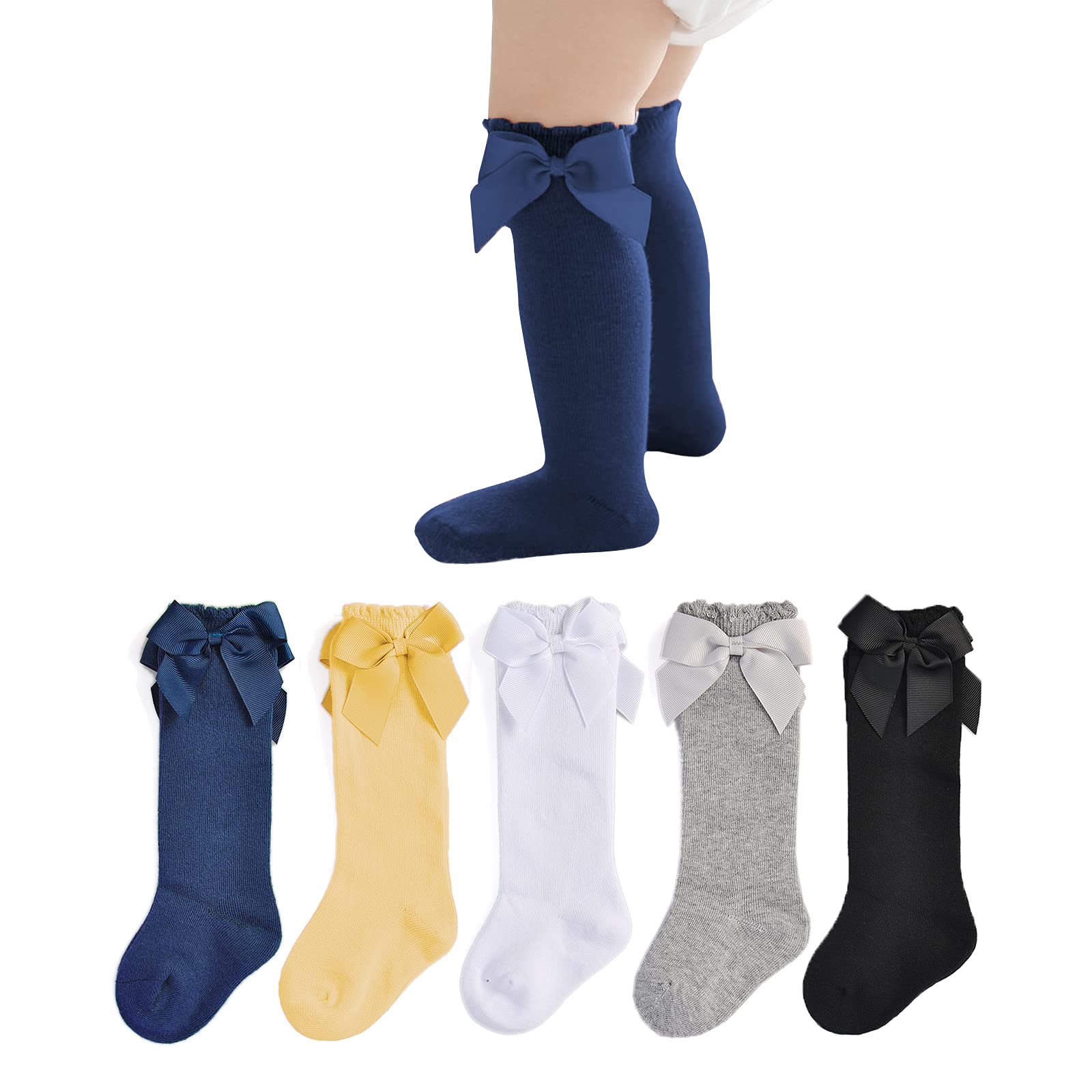 Snapklik.com : EPEIUS Baby Knee High Socks - Toddler Girls Long Socks
