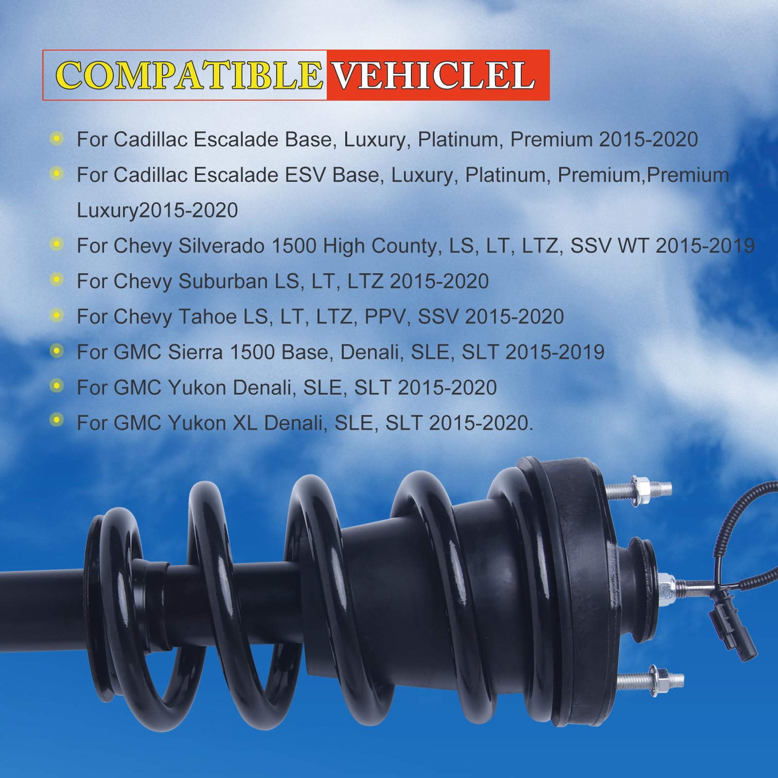 Amortiguadores Delanteros GJDRIVER 84176631 2 PCS Front Struts Shock ...