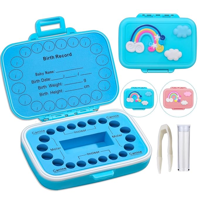 Amazon.com : Tooth Holders for Kids Keepsake, Baby Teeth Keepsake Box ...