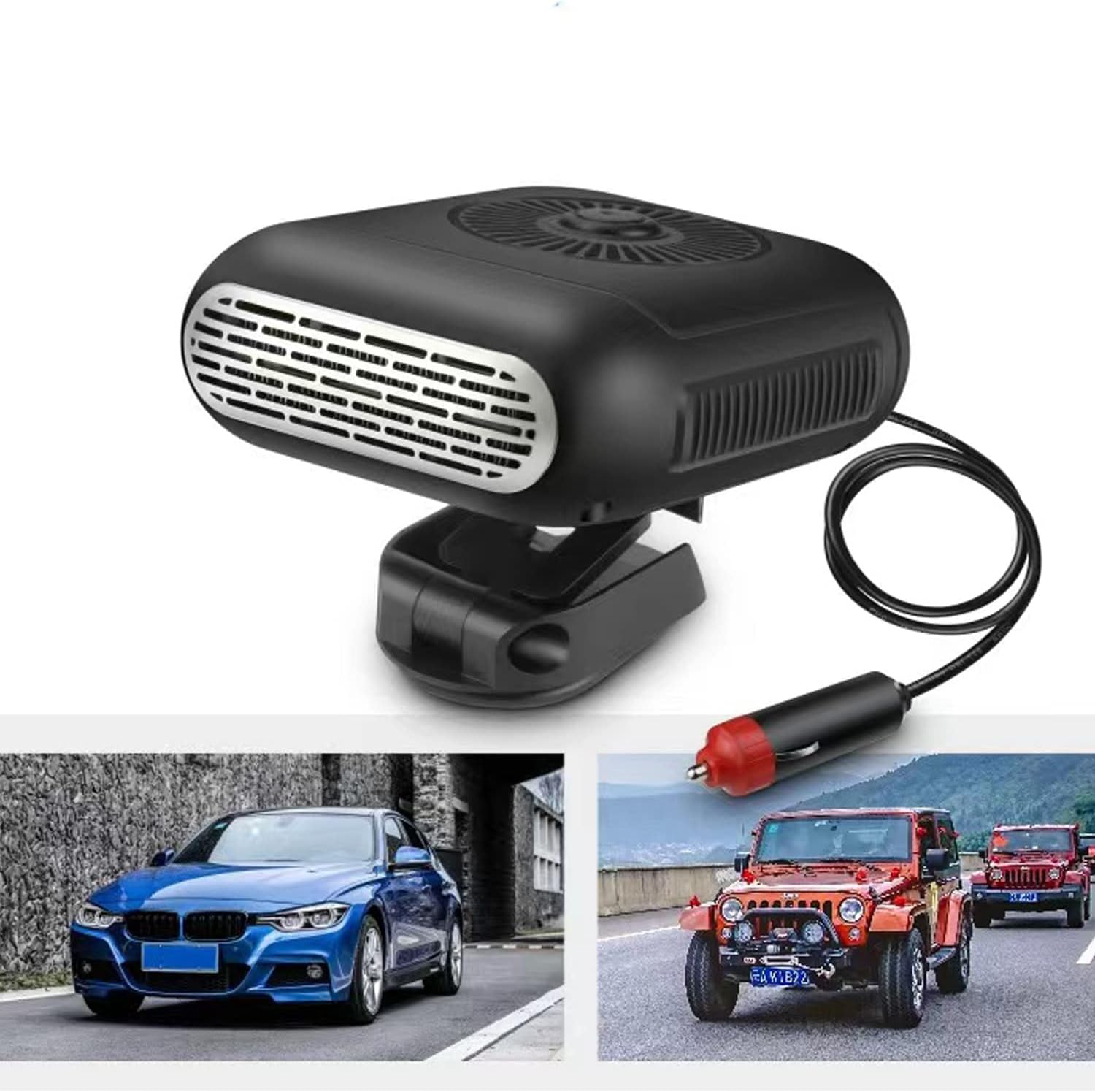 Calentador de coche portátil, 2 en 1, función de calentamiento y ...