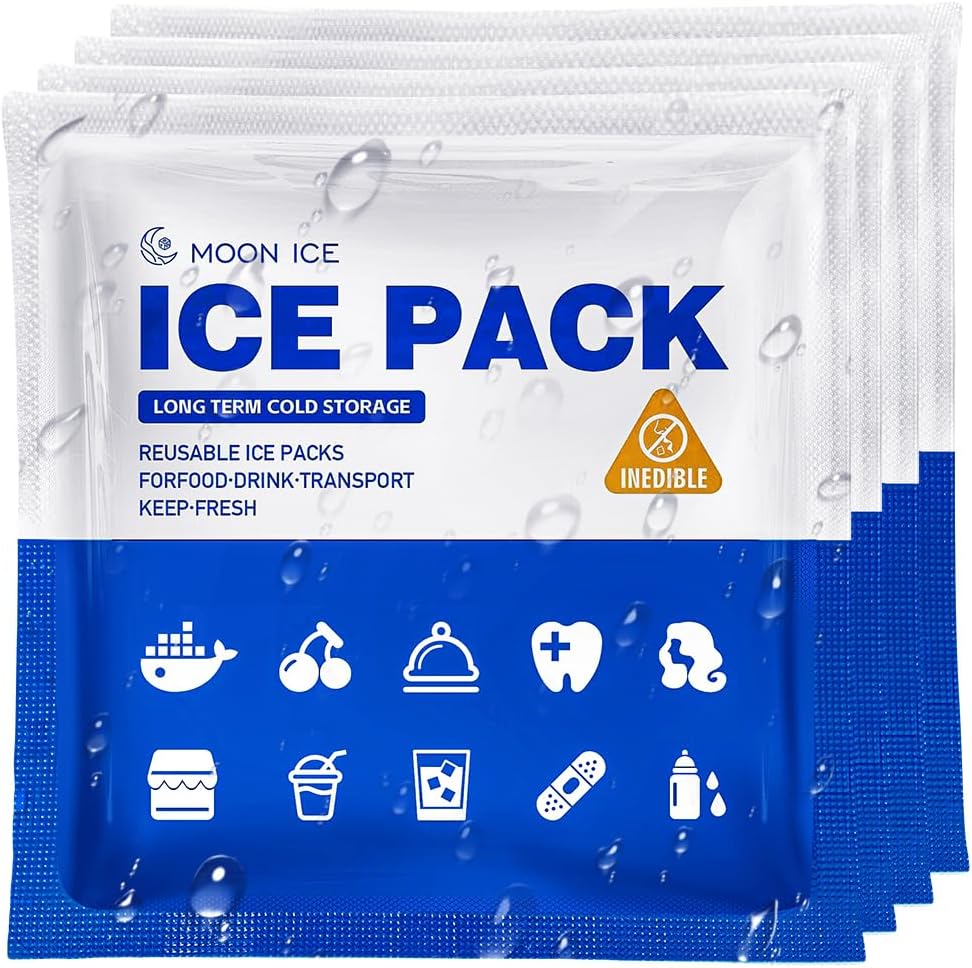 Amazon.com: Blue Ice Packs for Coolers, Shipping and Lunch Box | Cold ...