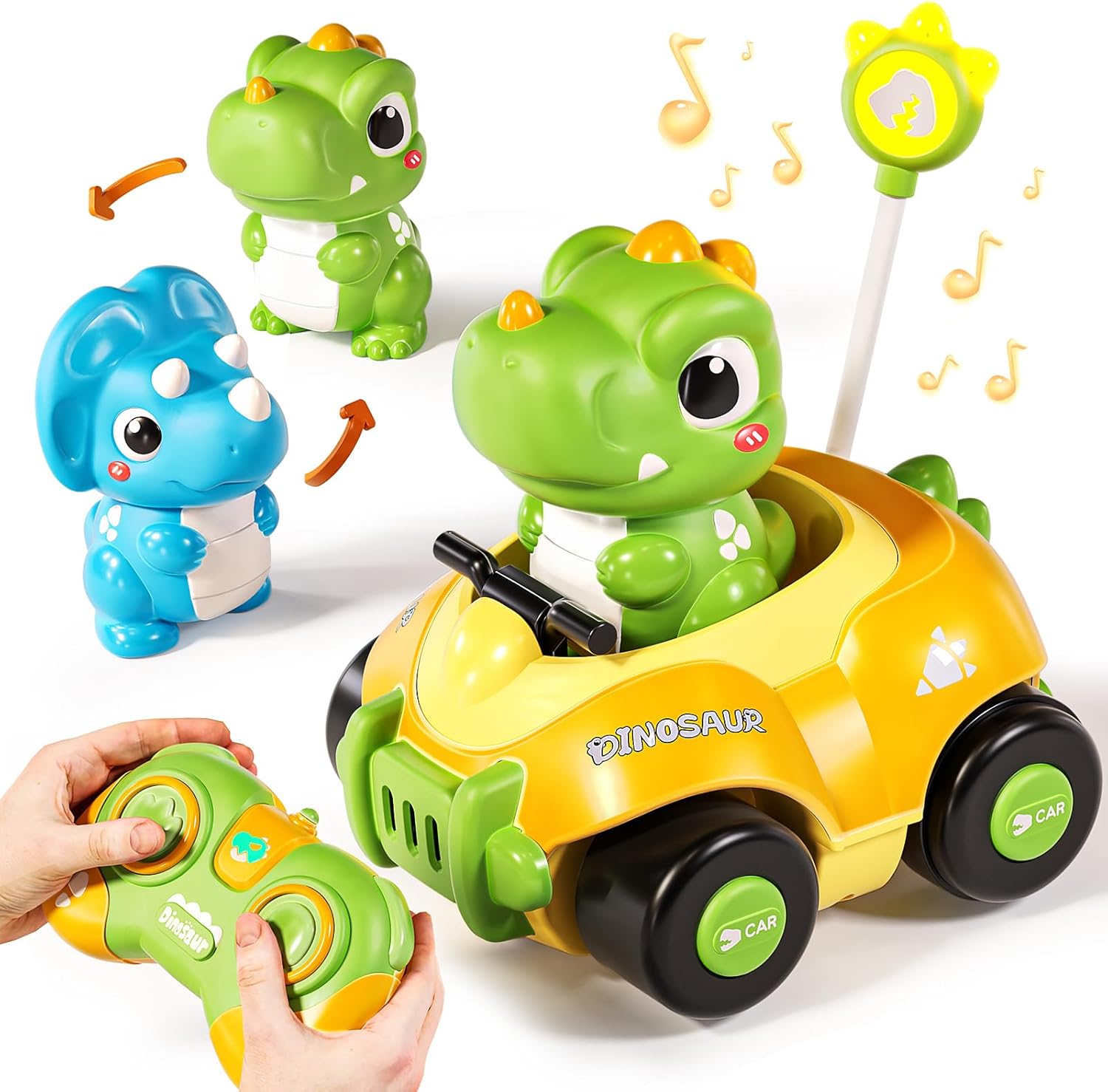 Amazon.com: Jovow Dinosaur Remote Control Car for Toddlers,Kids ...
