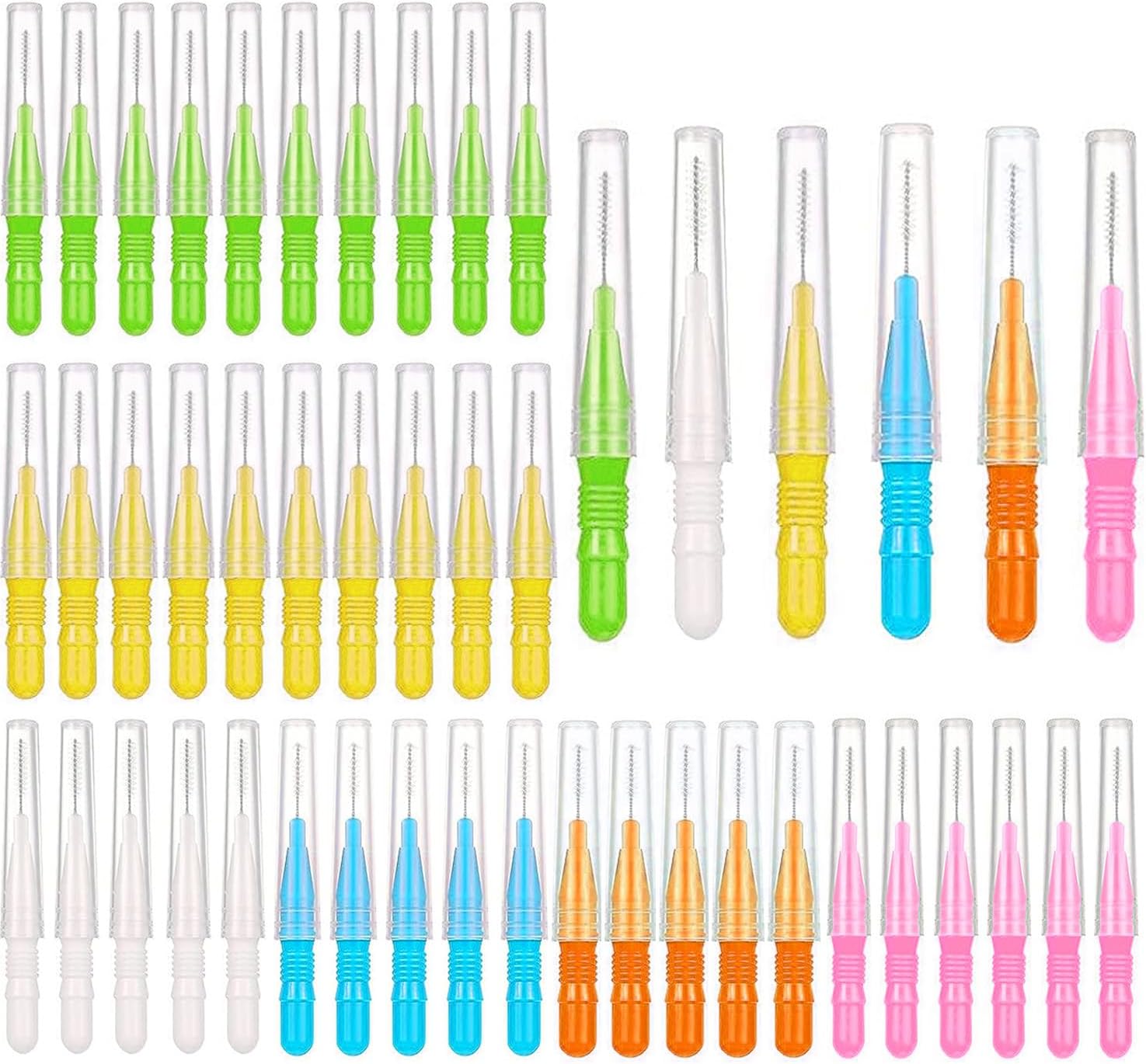 120PCS Interdental Brush, BetterJonny Soft Dental Floss Brushes ...