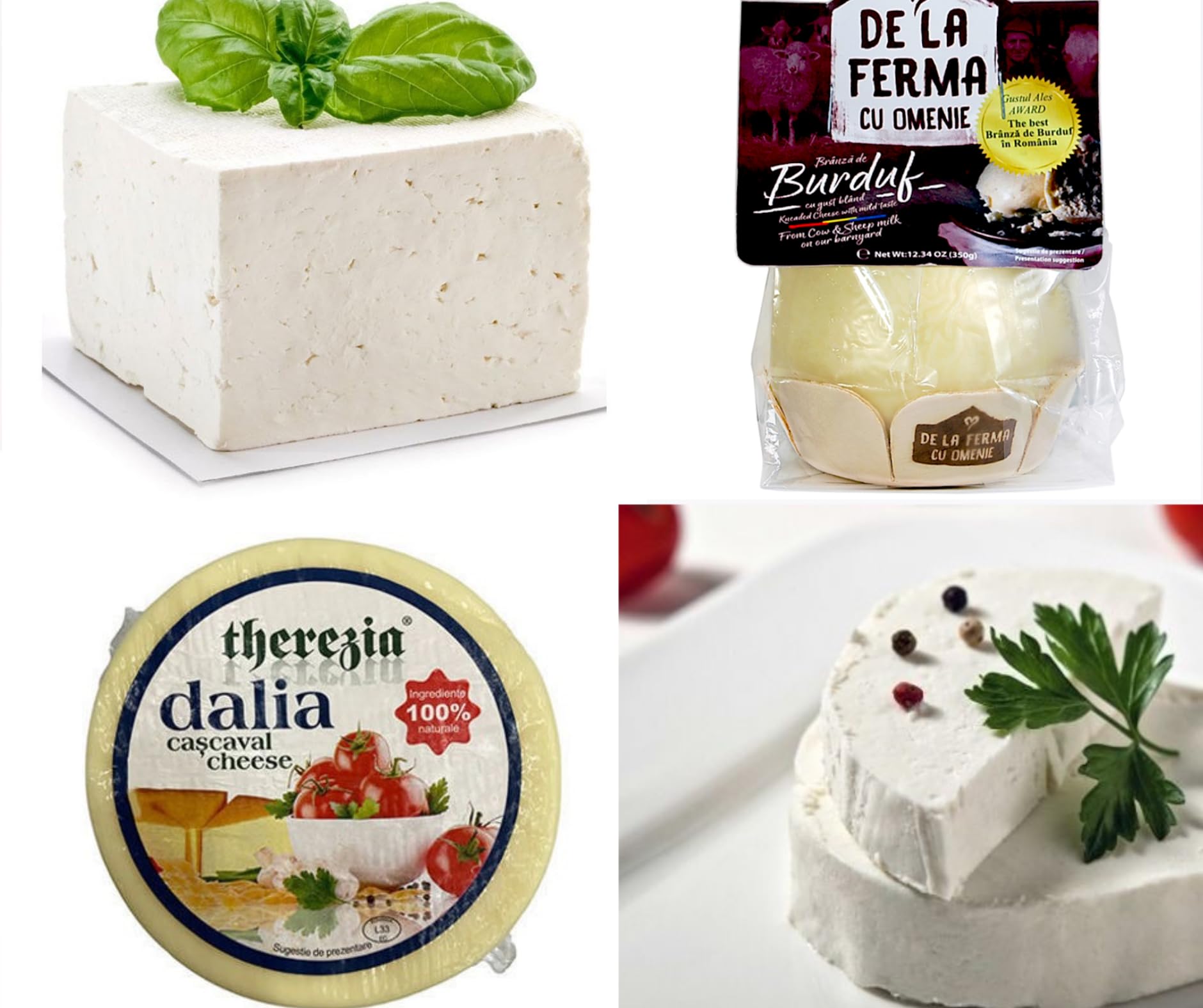 Amazon.com: Romanian Cheese Assortment Burduf Telemea Dalia Cascaval ...