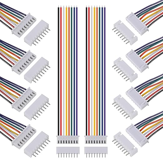 ACEIRMC 10Pairs JST Connector Kit, XH 2.54mm 8 Pin Header Male and ...