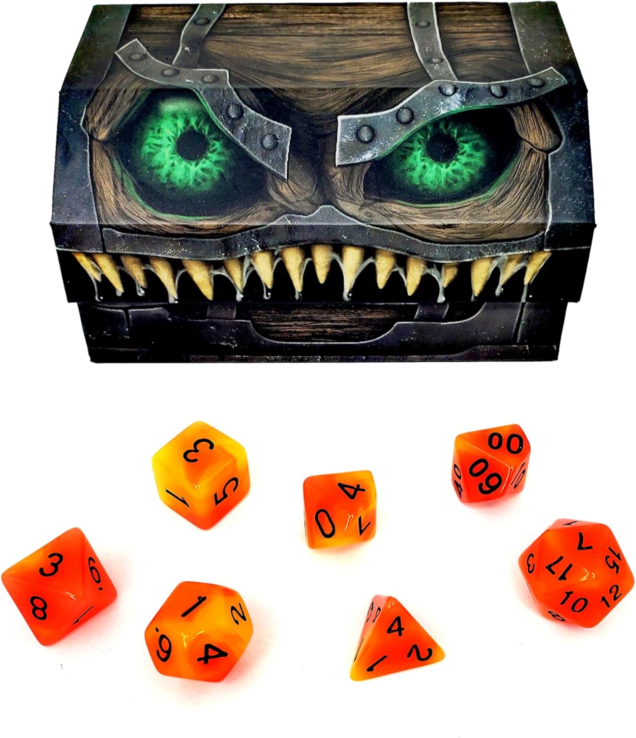 Amazon.com: Mimic Dice - 7-Piece Acrylic RPG Dice Set Including a Mimic ...