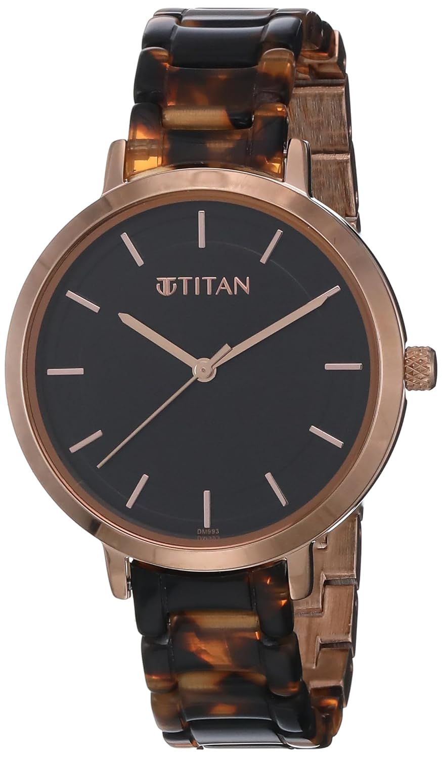 Titan Purple Acetate Quartz Analog Black Dial Brass & Acetate Strap ...
