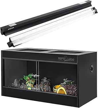 Amazon.com : REPTI ZOO T5 HO UVB Lighting Combo Kit 10.0 24W with 68 Gallon PVC Reptile ...