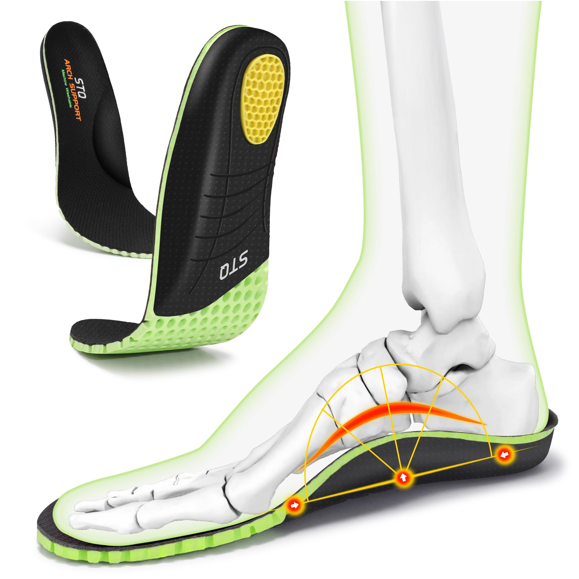 Snapklik.com : STQ Arch Support Shoes Insoles - Plantar Fasciitis ...