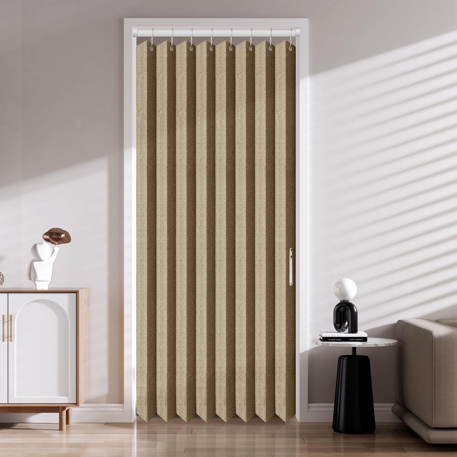 Amazon.com: AJAZZ Magnetic Door Curtain Pleated Door Curtain Folding ...
