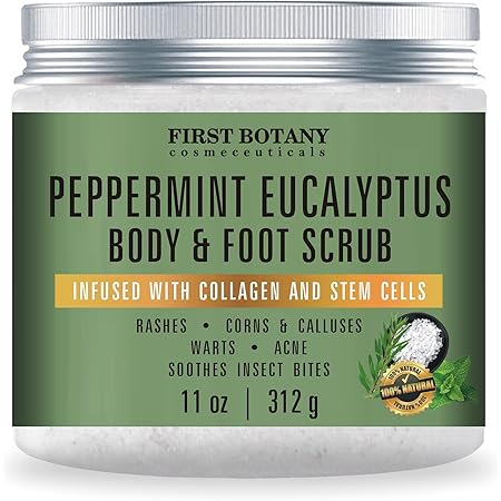 Amazon.com : 100% Natural Tea Tree Oil Body & Foot Scrub with Dead Sea ...