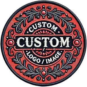 Amazon.com: Luxury Custom Embroidered Logo or Image Patches, Custom Your Logo Your Patch, Custom ...