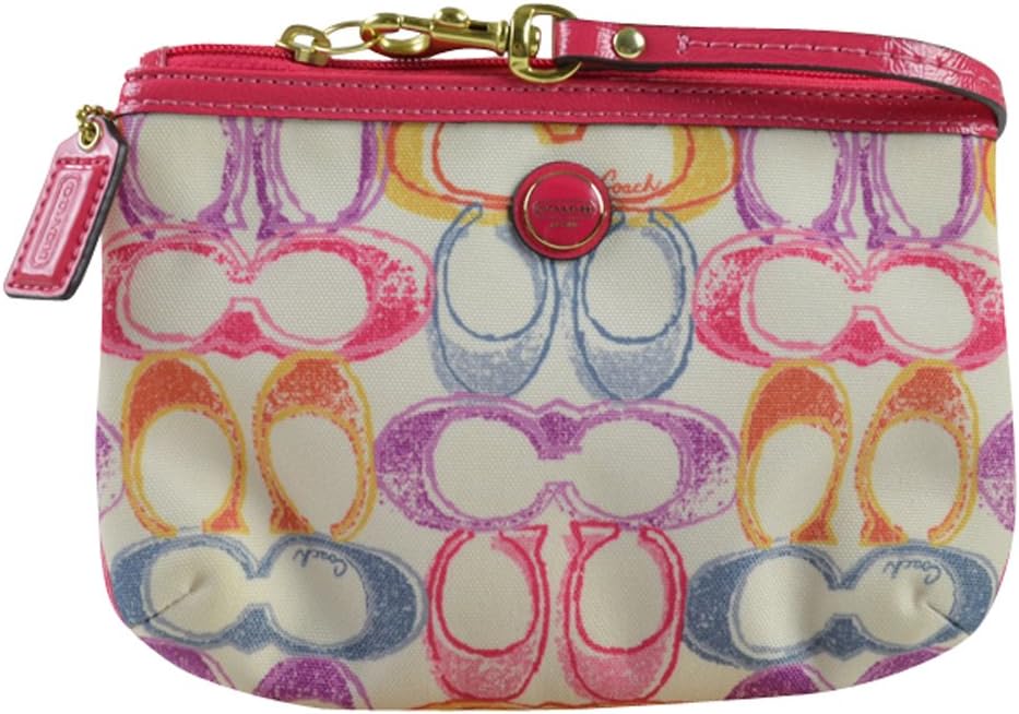 Coach Signature Scribble Medium Wristlet Case Bag 48793 Multi: Handbags ...
