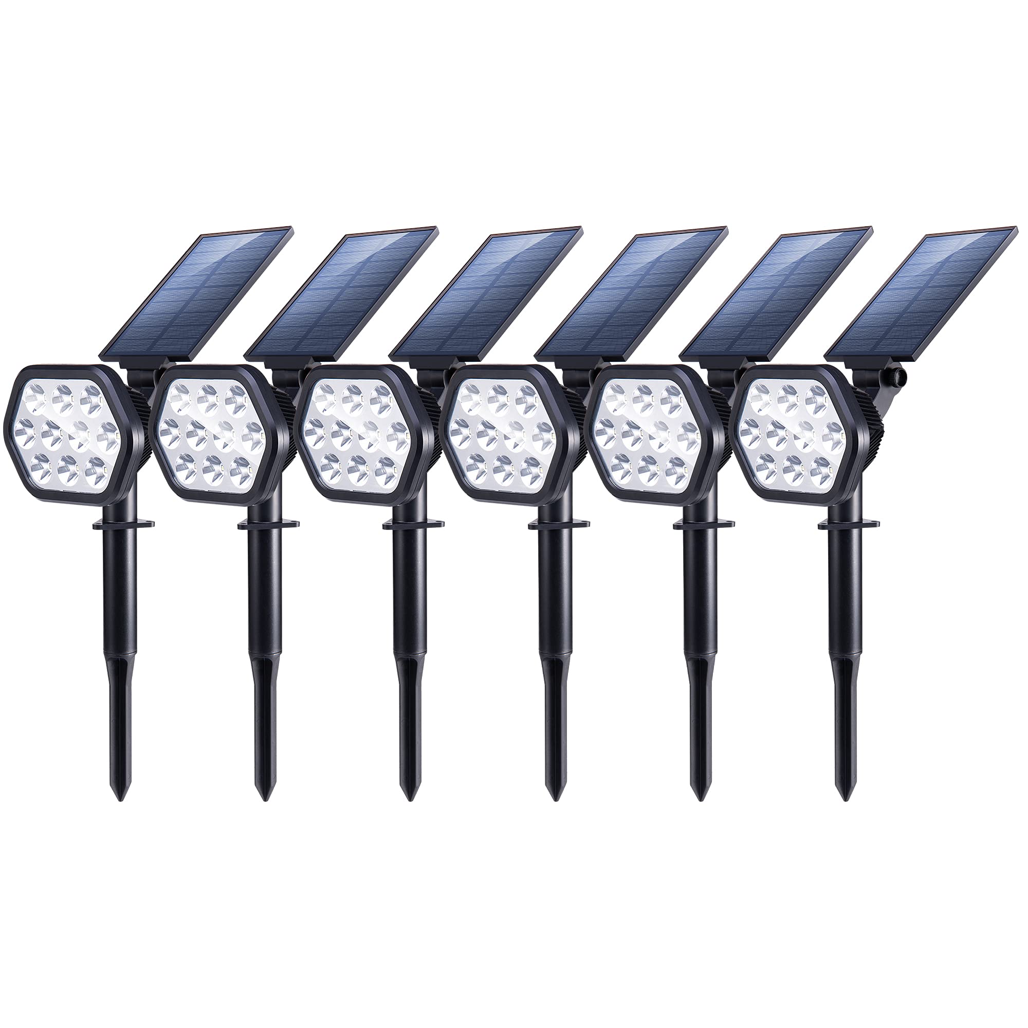 Nekteck Solar Lights Outdoor,10 LED Landscape Spotlights Solar Powered ...