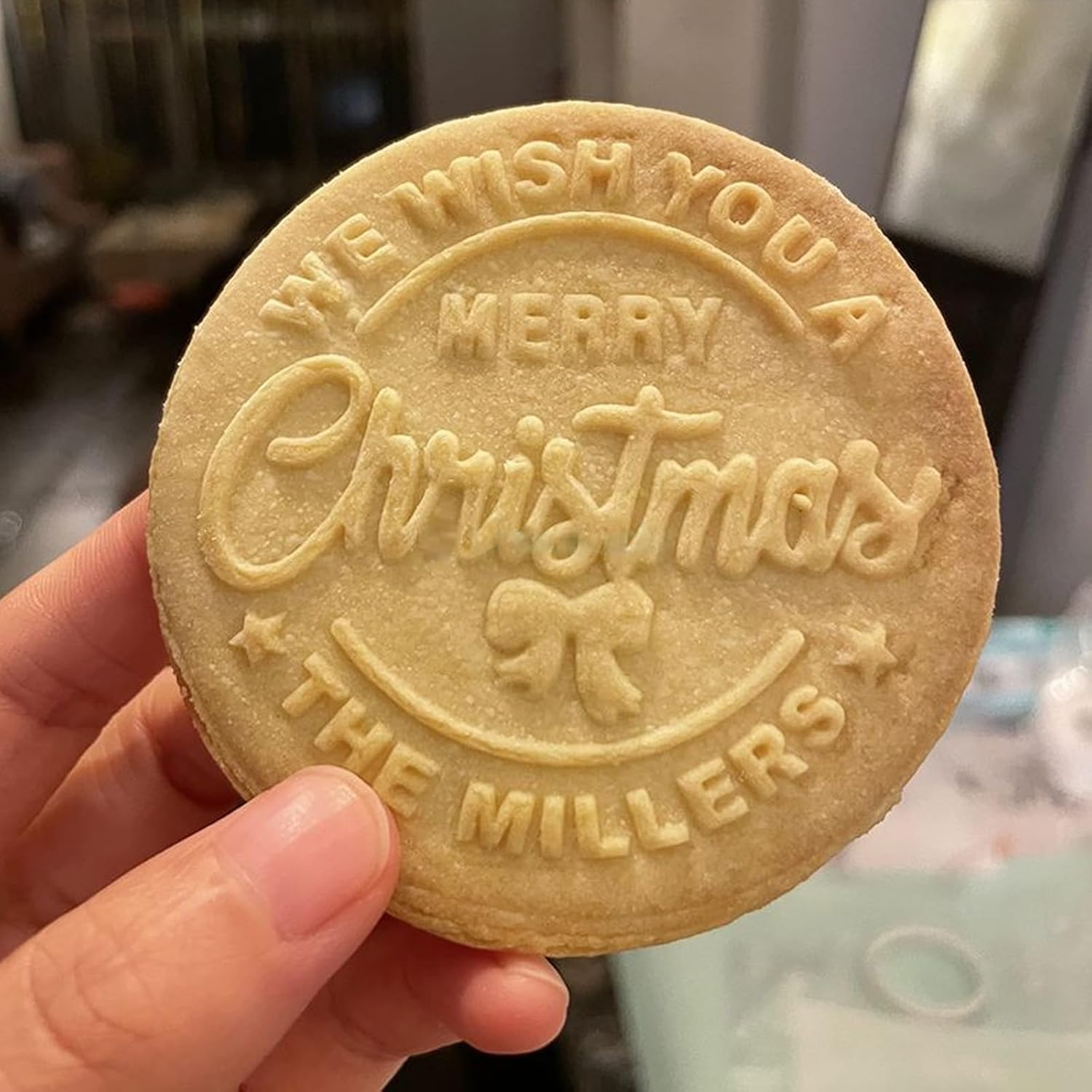 Amazon.com: 2024 Christmas Cookie Stamp Personalized Family Merry ...