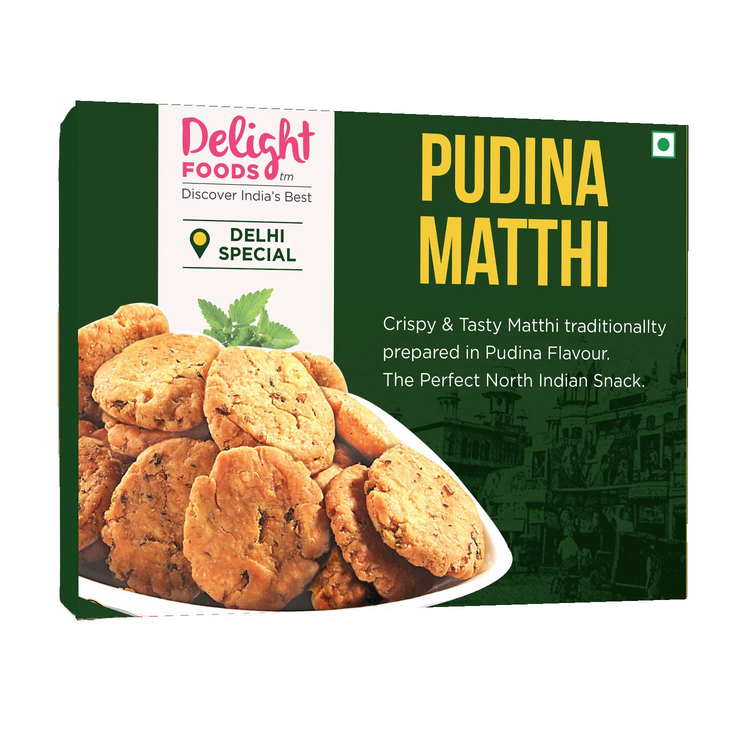Buy Delight Foods Pudina Mathri (300g) | Ready to Eat Tea Time Namkeen ...