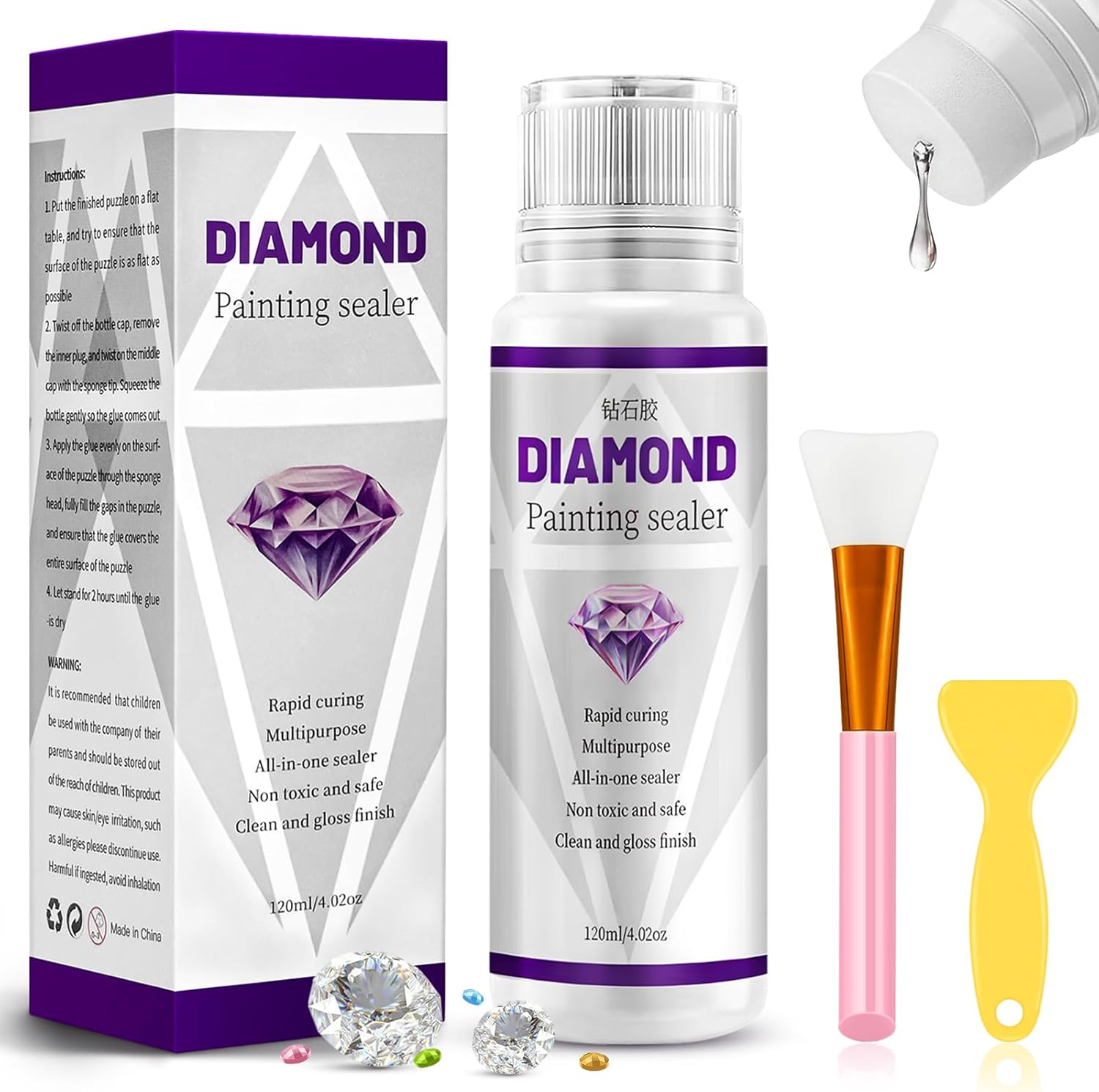 Amazon.com: SuanFA Diamond Painting Sealer 120ML,Diamond Art ...