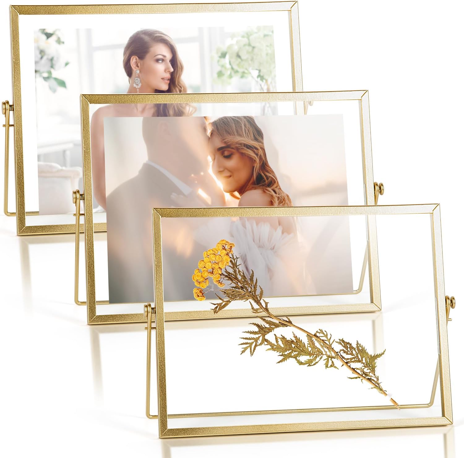 Amazon.com - AceList 7x9 Picture Frame Set of 3 for 5x7 Picture - Gold ...