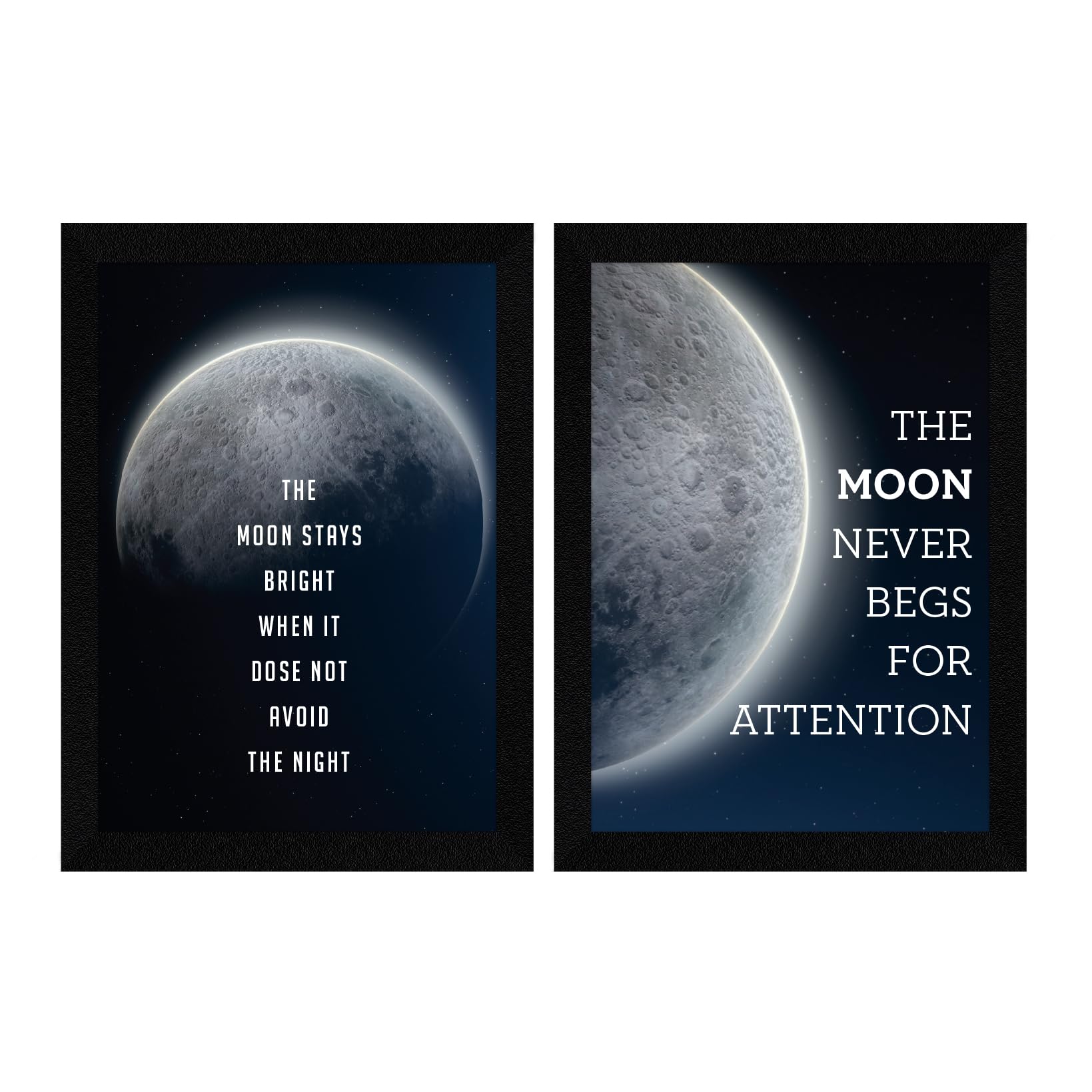 ArtX Paper Moon Motivational Quotes Wall Frames, Inspiring Quotes For ...