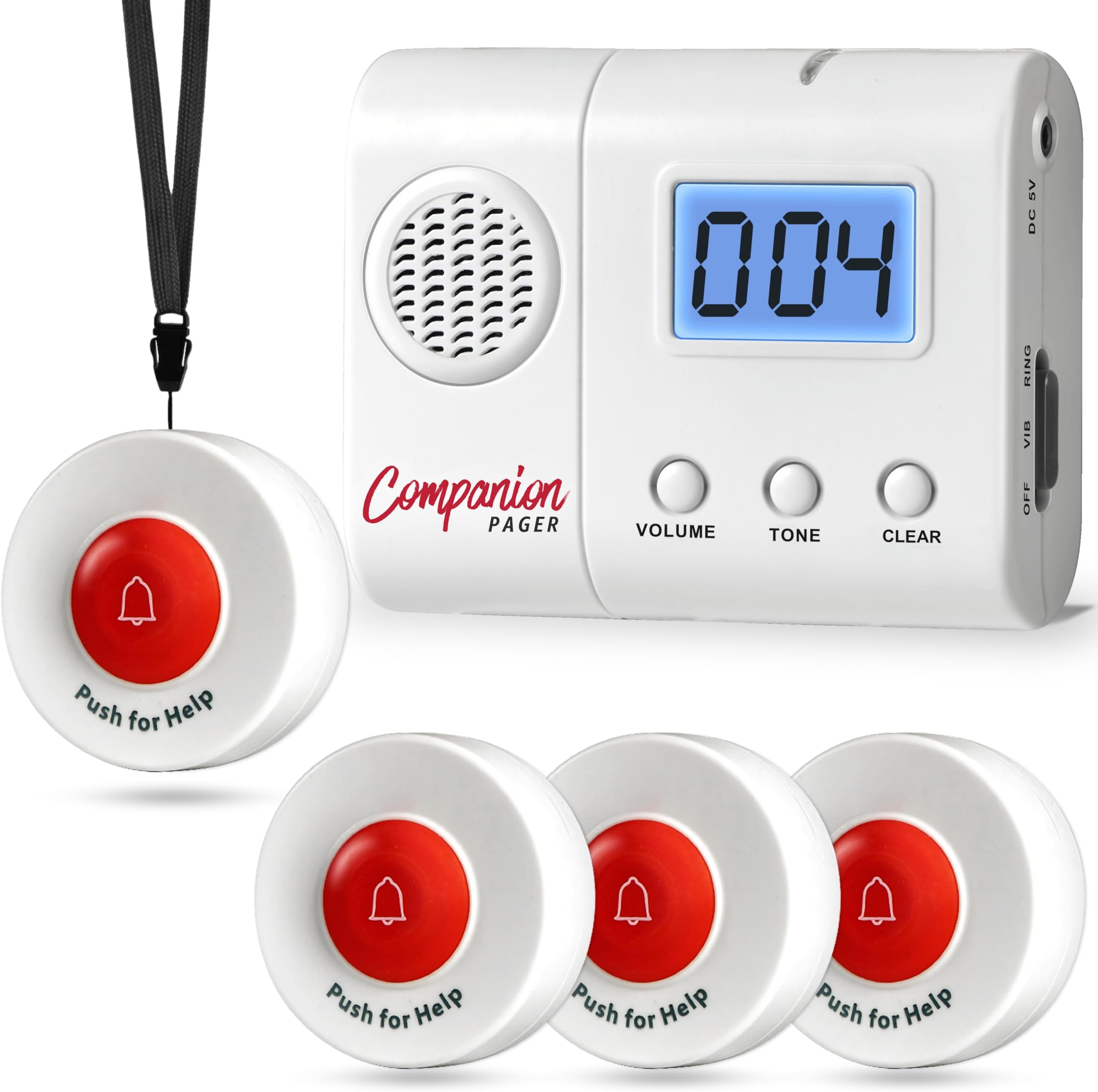 Amazon.com: SYNLETT Caregiver Pager Wireless Call Buttons for Elderly ...