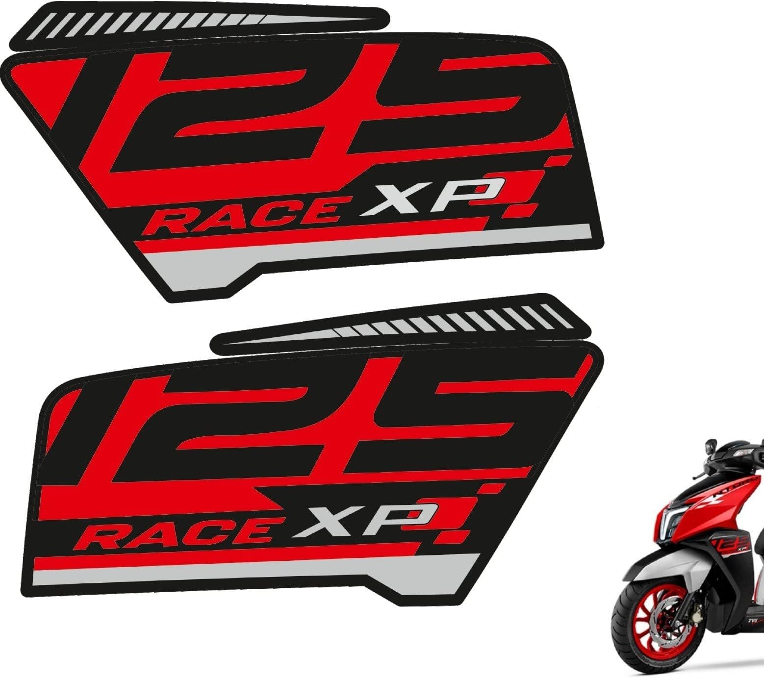 JUST RIDER Side Panel Sticker Compatible for TVS Ntorq All Edition ...