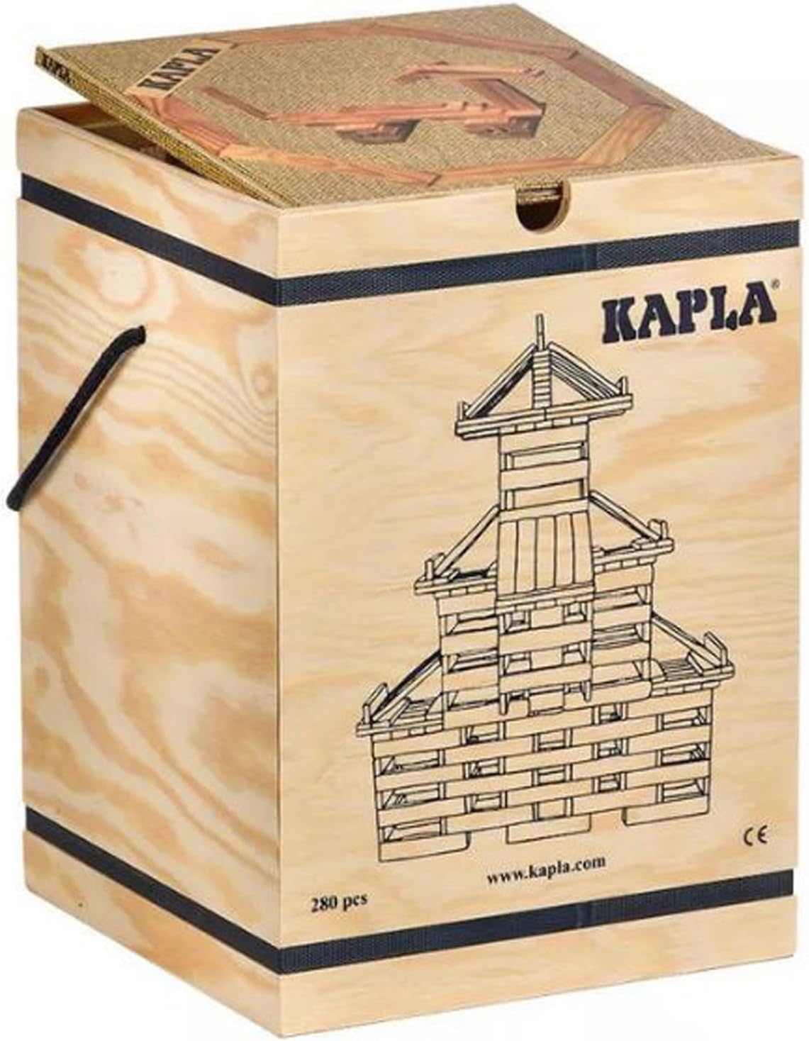 Kapla 280 Holzkiste mit Kunstbuch Braun (3+): Amazon.de: Spielzeug