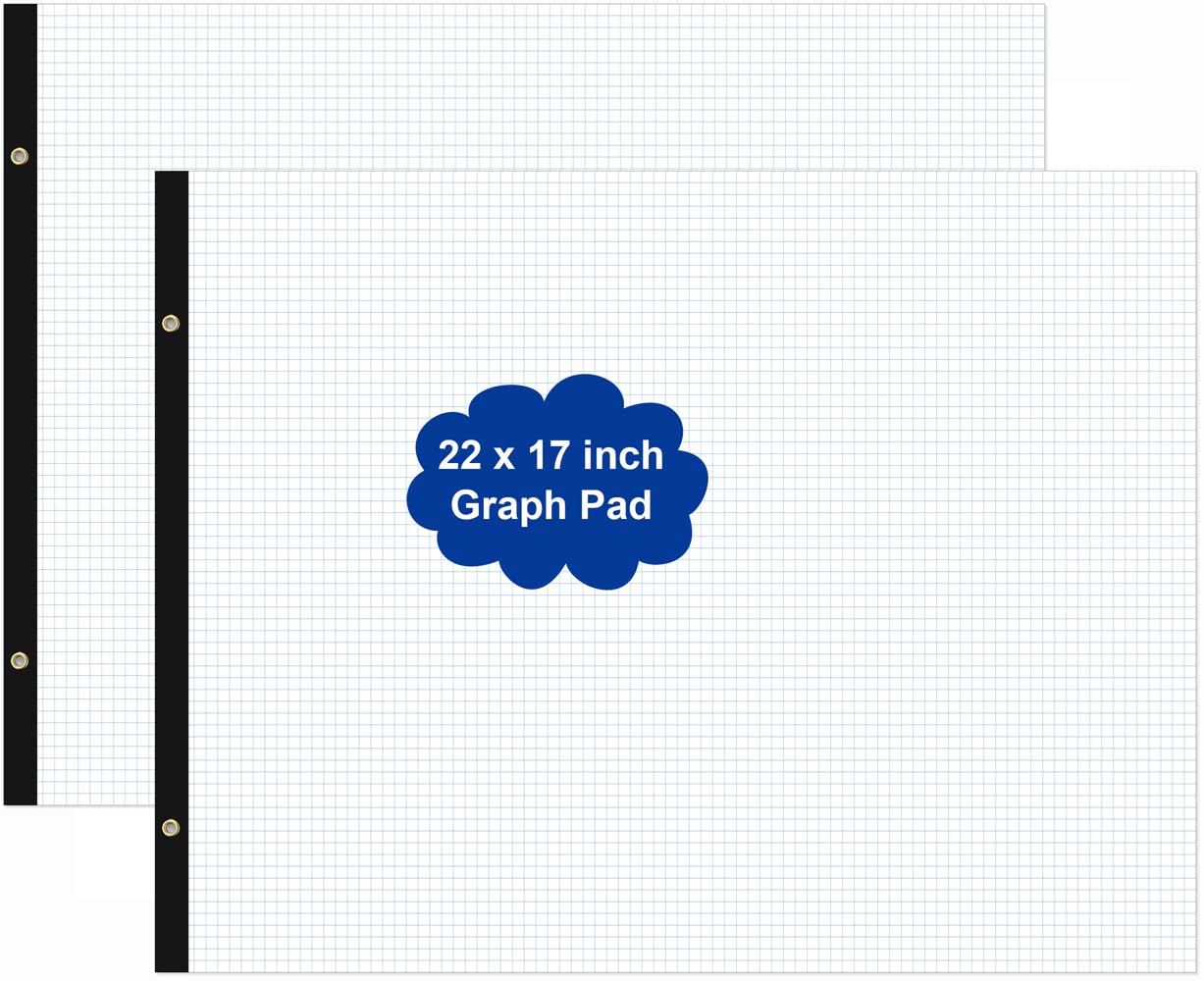 Snapklik.com : (2-Pack) Large Engineering Graph Paper - 22" X 17" Grid ...