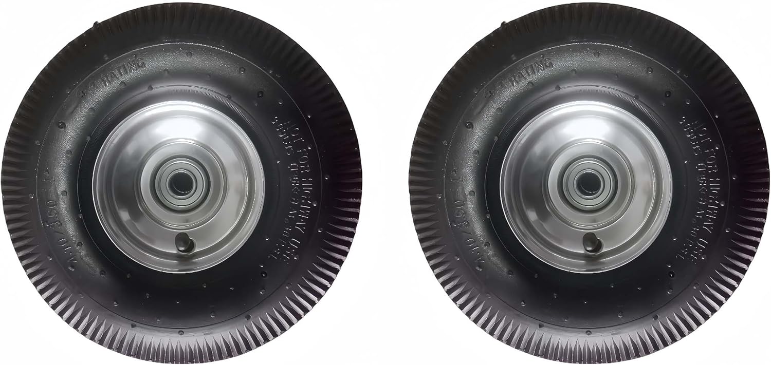 Amazon.com: RRQ 10 Inch Pneumatic Wheel 4.10/3.50-4 Tire, 10" Pneumatic ...