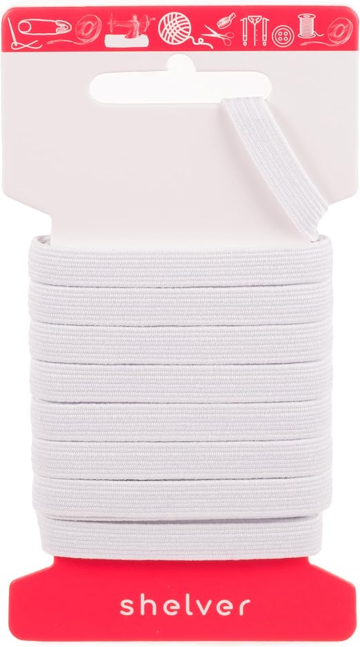 Flat Elastic for Sewing, 10mm 1cm, White Elastic, 5 Metres : Amazon.co ...