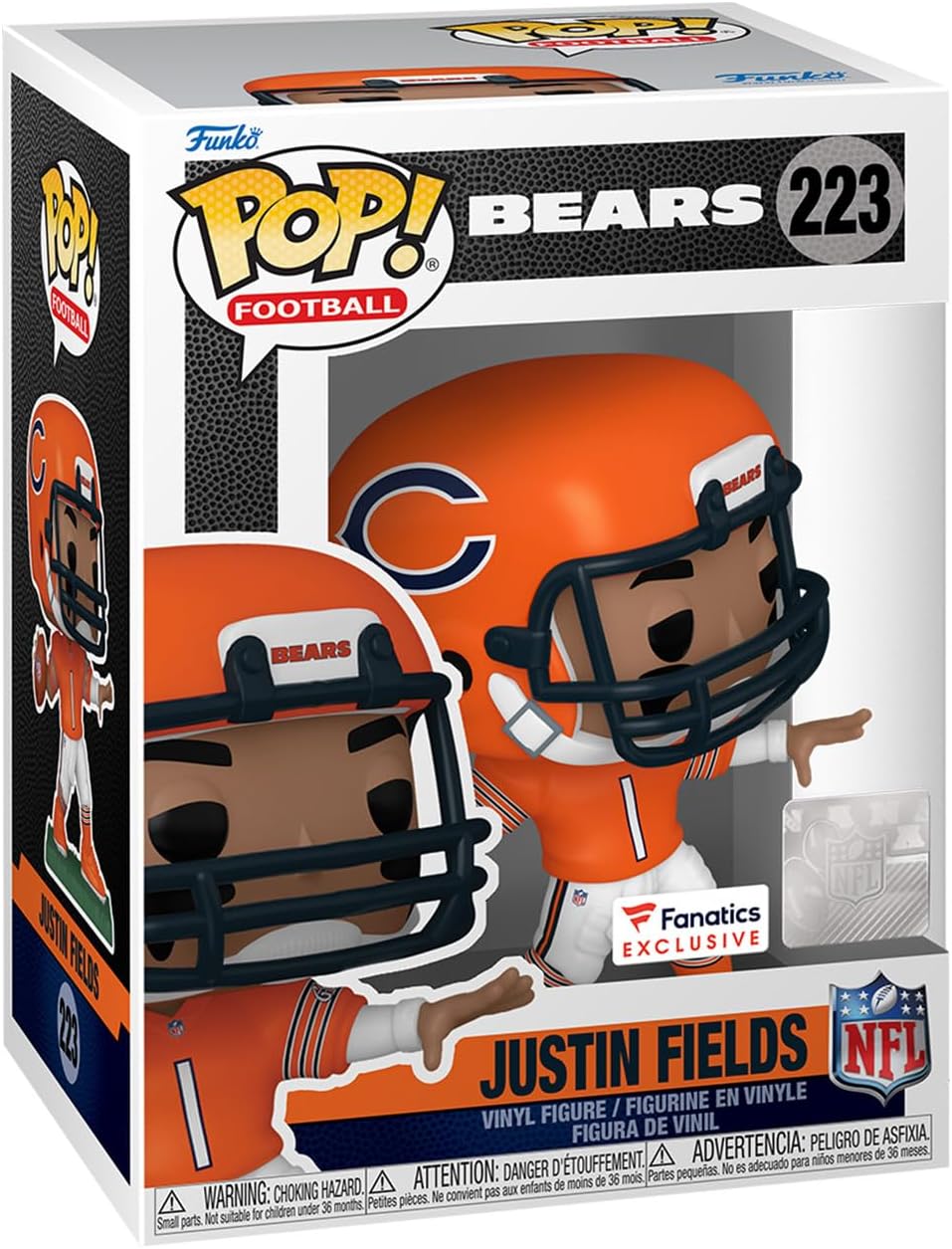Funko Justin Fields Chicago Bears Pop! Fanatics Exclusive Vinyl Figure ...