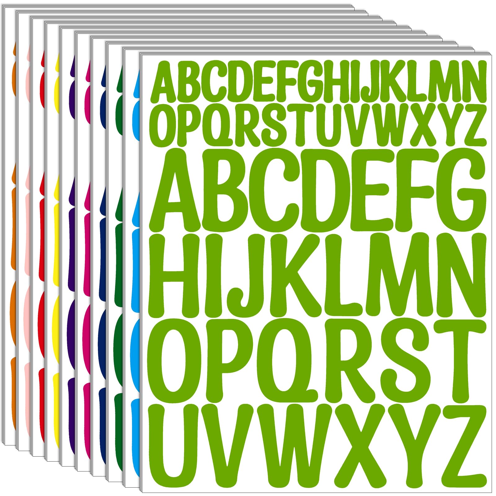 Amazon.com: Bemeol Letter Stickers 30 Sheets Self Adhesive Vinyl Stick ...