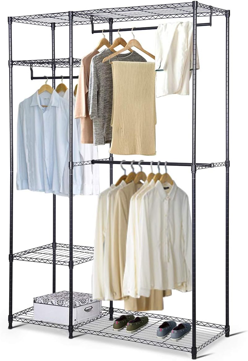 SONGMICS, LGR12P, Heavy Duty Metal Wardrobe Clothes Rack with 1 Clothes ...