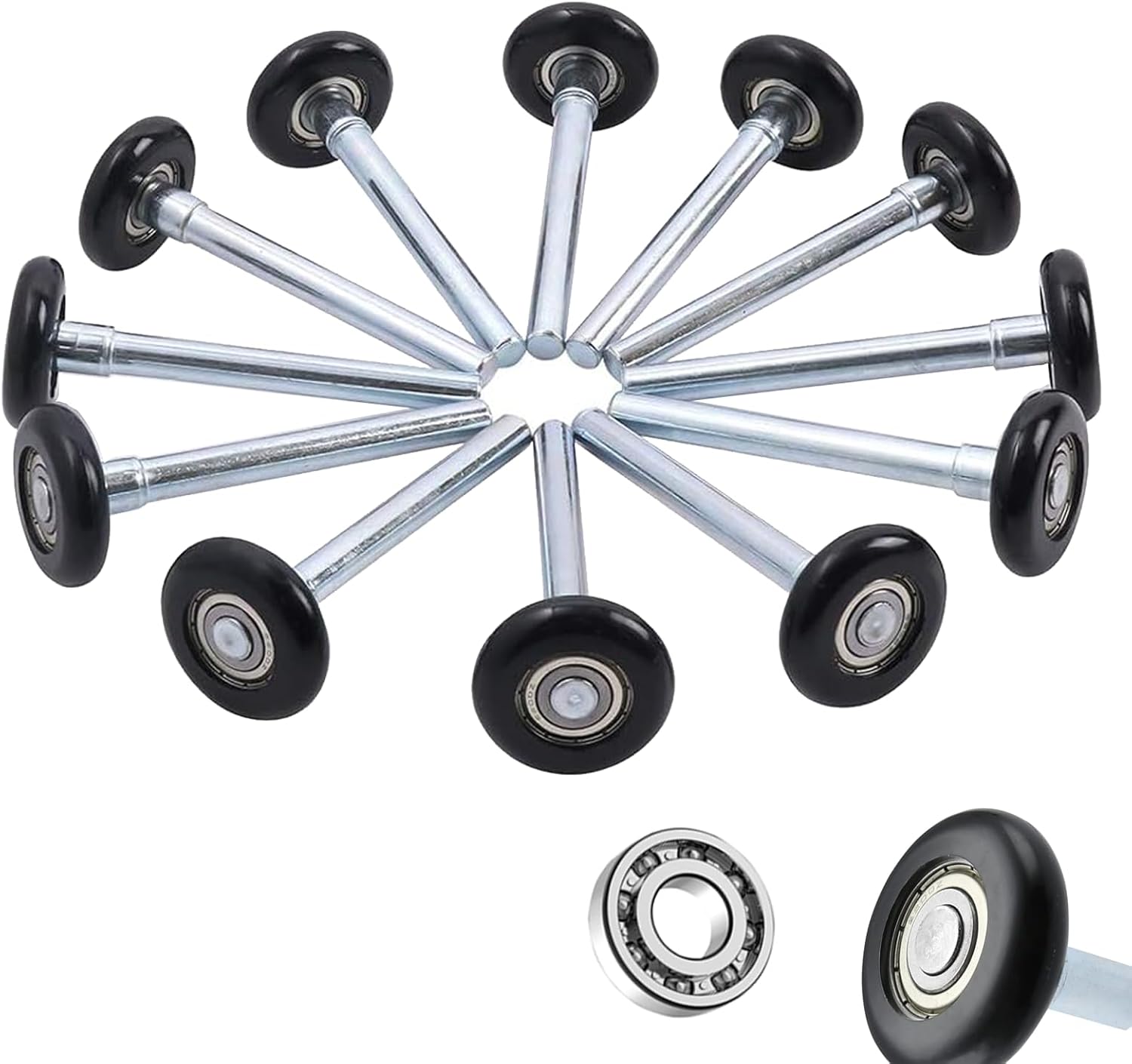 Amazon.com: HOME MASTER HARDWARE 2" Nylon Garage Door Rollers 12 Pack ...