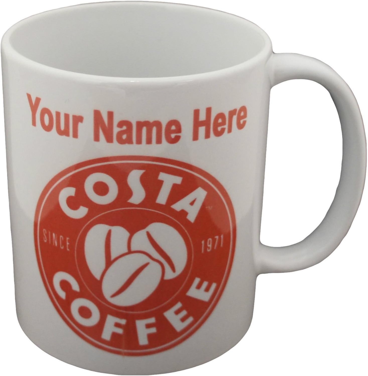 Personalised Costa Coffee Mug Coffee Tea Cup Office Work Latte Drink ...
