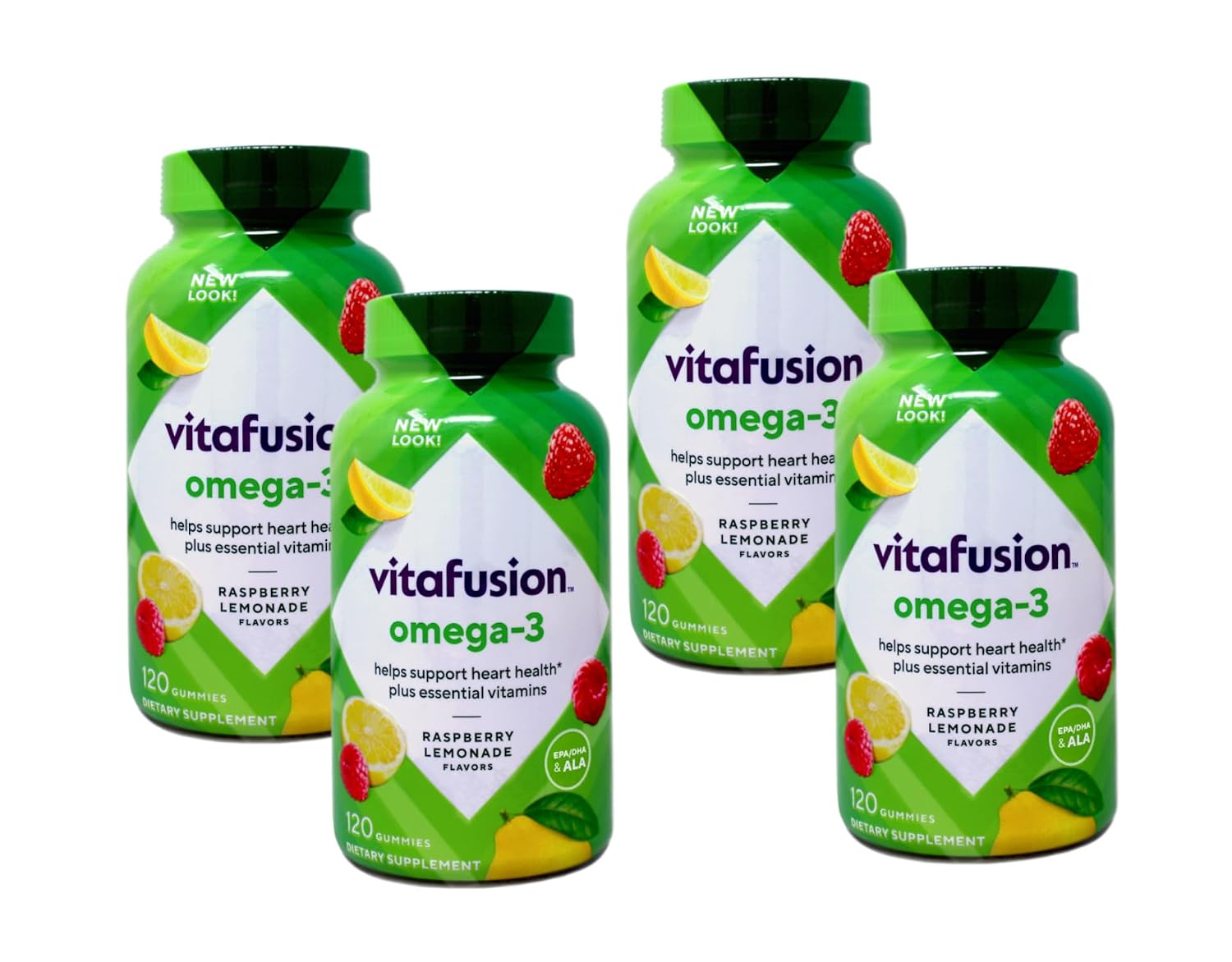 Vitafusion Omega-3 Gummies - 120 Contagem (Pacote de 4) com Sabor de ...
