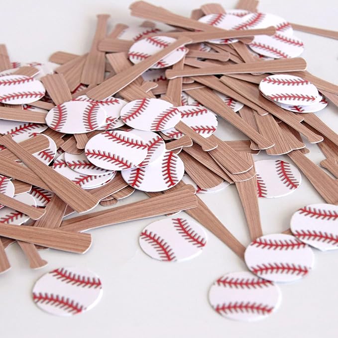 Amazon.com: 400Pcs-Baseball Table Confetti, Baseball Bat Confetti ...