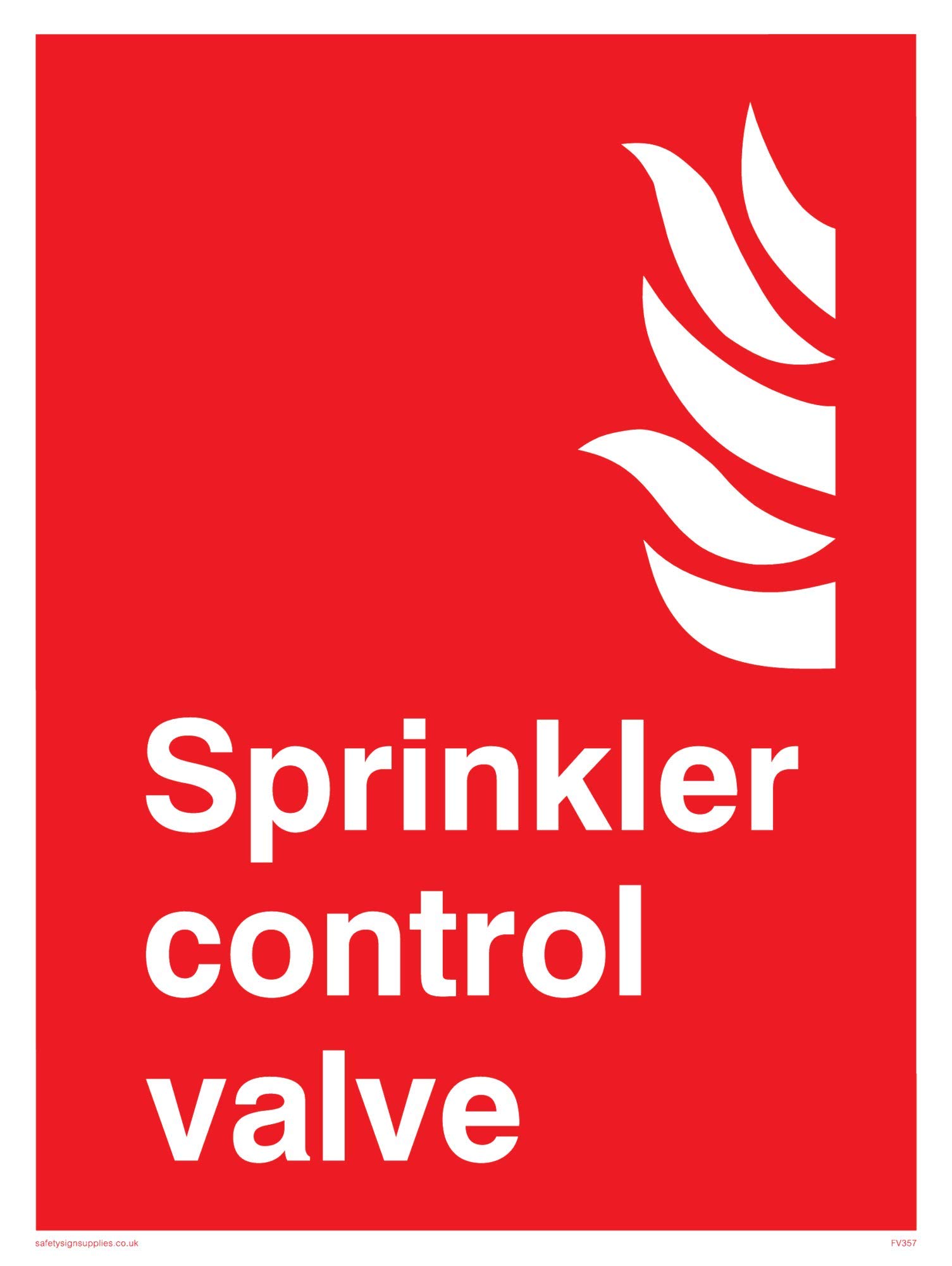 Viking Signs FV357-A5P-V "Sprinkler Control Valve" Sign, Vinyl/Sticker ...
