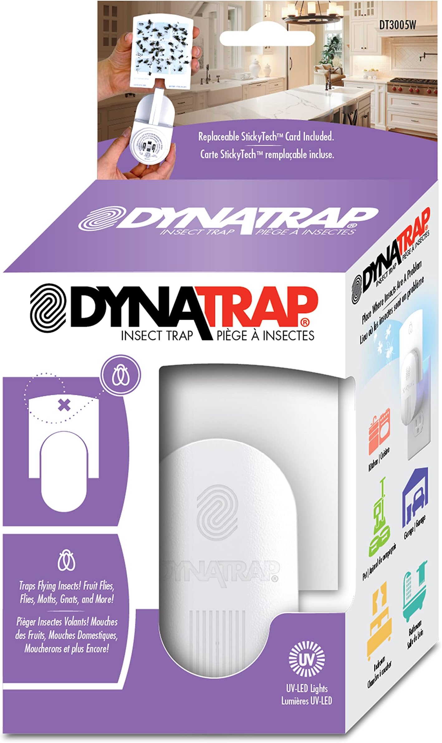 Amazon.com : DynaTrap DT3005W DOT Indoor Plug-In Fly Trap for Flies ...