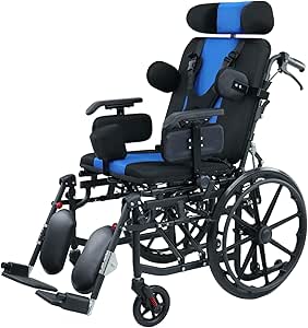 Amazon.com: Reclining Foldable Pediatric Wheelchair for Kids & Children Cerebral Palsy, 18” Seat ...